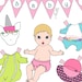 Baby Paper-doll Set, Printable Paper Dolls, Baby Shower Gift/decor ...