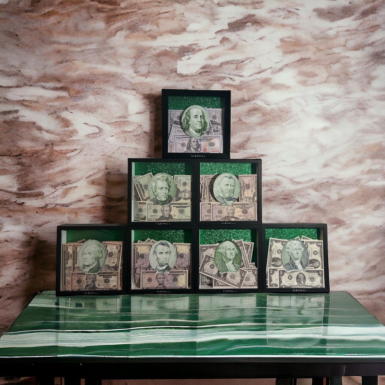 7 Piece Stunning Money Shadow Box Wall Decor - Etsy