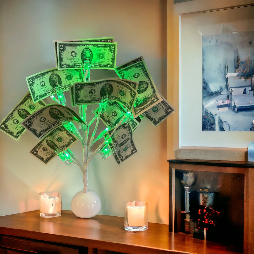The Money Tree With Real Two Dollar Bills - Etsy