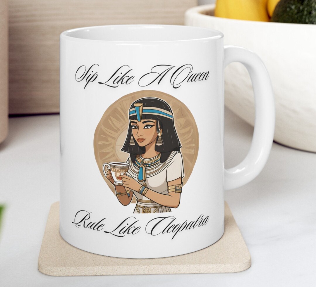 Charming Cleopatra Mug, Handcrafted Coffee Cup With Egyptian Motifs ...