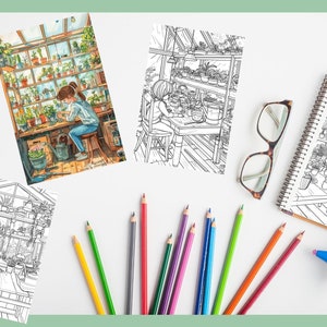 Greenhouse Coloring Book: Cozy Sunlit Indoor Garden (printable PDF) - Etsy