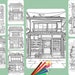 Japanese Storefronts Coloring Book: Shophouse Designs (printable PDF ...