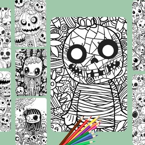 Kawaii Cute Little Zombi Doodle Coloring Book, Doodle Coloring ...