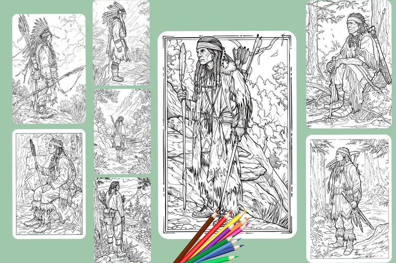 Tribal Territories Digital Coloring Book, Tribal Coloring, Indians ...