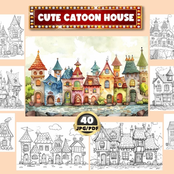 Cartoon House - Etsy UK