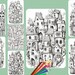 Fantasy House Coloring Book: 35 Relaxing Doodle Pages (printable PDF ...