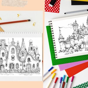 Cute Casa Batllo Barcelona Coloring Book, Digital Coloring Book, House ...