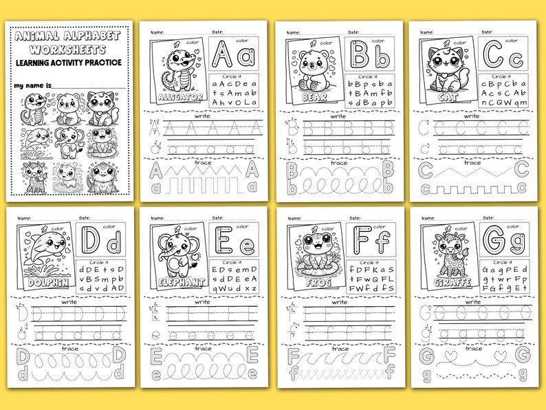 Alphabet Worksheets Coloring Book, Alphabet Coloring Pages, ABC ...