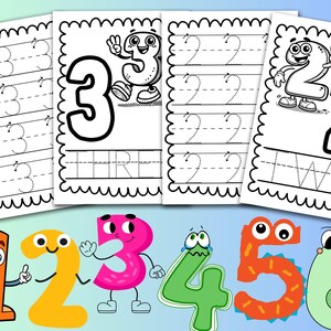 Numbers 1-10 Coloring Worksheets, Preschool Worksheets, Numbers ...