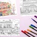 Pub in the City Center Front Side Coloring Book: House Architect Desıgn ...