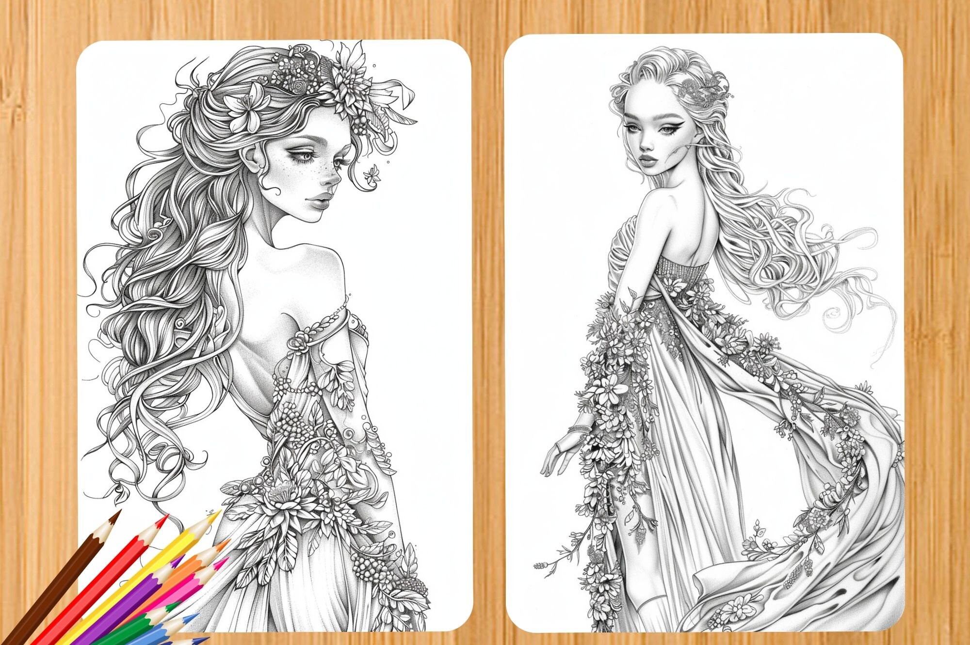 Beautiful Greek Goddess Coloring Book, Greek Goddess Coloring Page ...