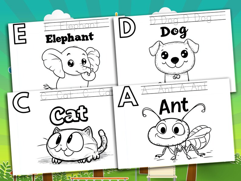 Alphabet ABC Mix Coloring Book for Kids, A to Z Worksheets Coloring ...