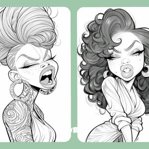 Crazy Chibi Girls Coloring Book, Moody Chibi Girl, Shouting Girl ...