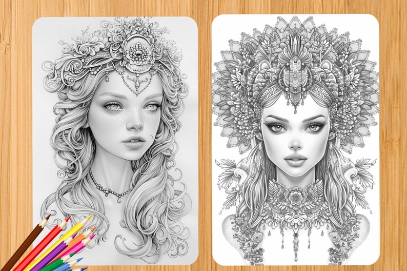 Beautiful Greek Goddess Coloring Book, Greek Goddess Coloring Page ...