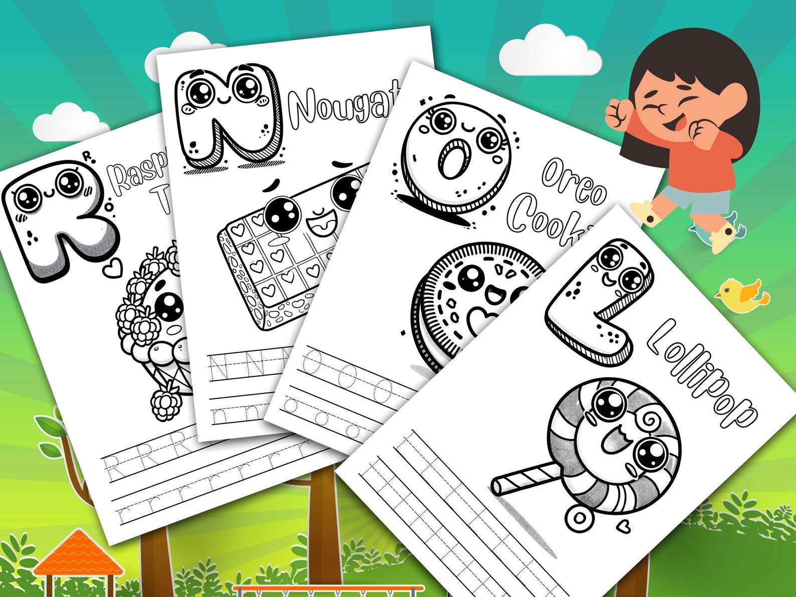 Dessert ABC Coloring Book: A-Z Alphabet Worksheets (printable PDF) - Etsy