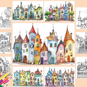 Cute Casa Batllo Barcelona Coloring Book, Digital Coloring Book, House ...
