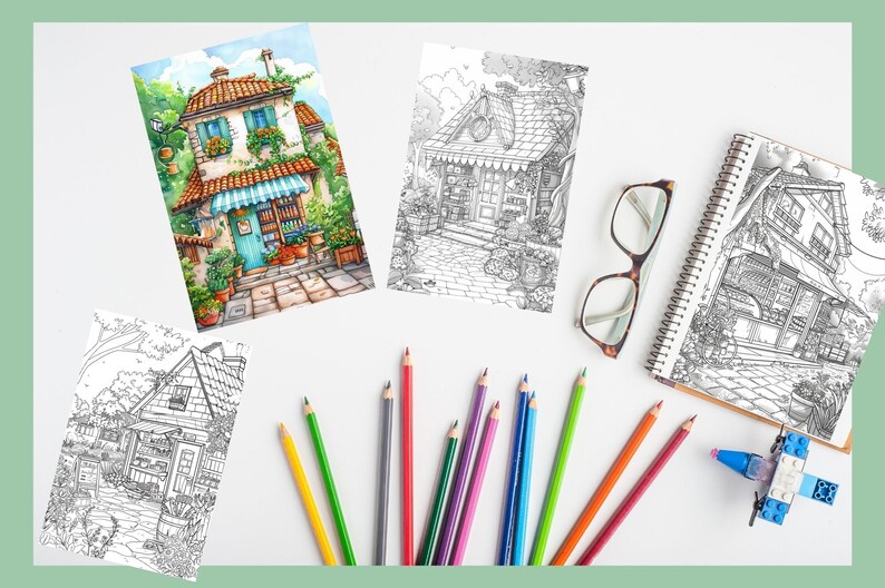 Quaint Little Grocery Store Coloring Book, Shop House, Shop Frontside ...