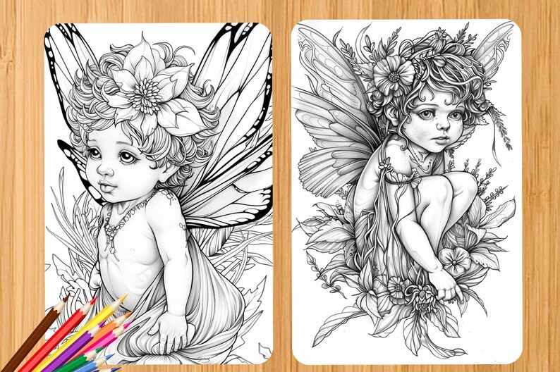 A Baby Fairy Coloring Book, Baby Coloring, Fairy Coloring, A Little ...