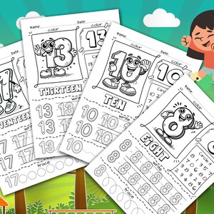 Numbers 1 to 30 Coloring Worksheets for Kids, Fun & Educational Number ...