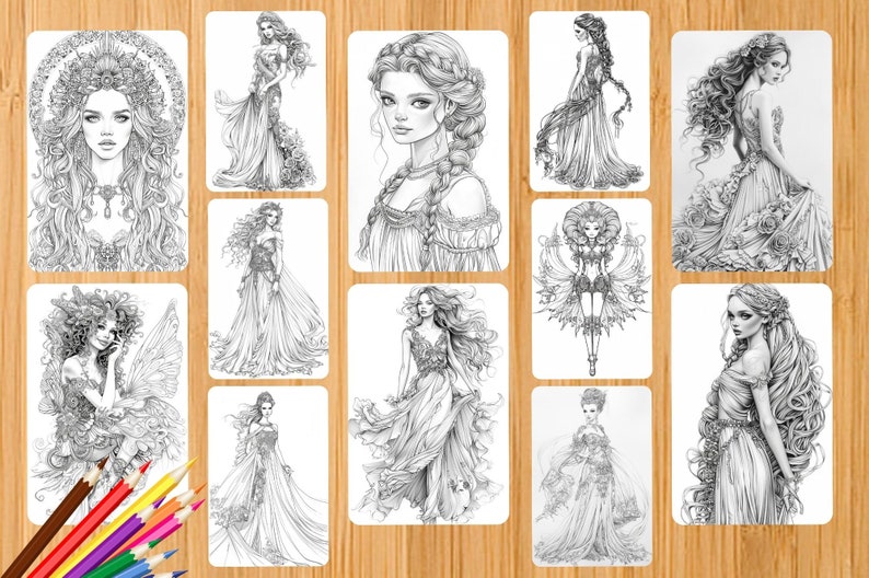 Beautiful Greek Goddess Coloring Book, Greek Goddess Coloring Page ...