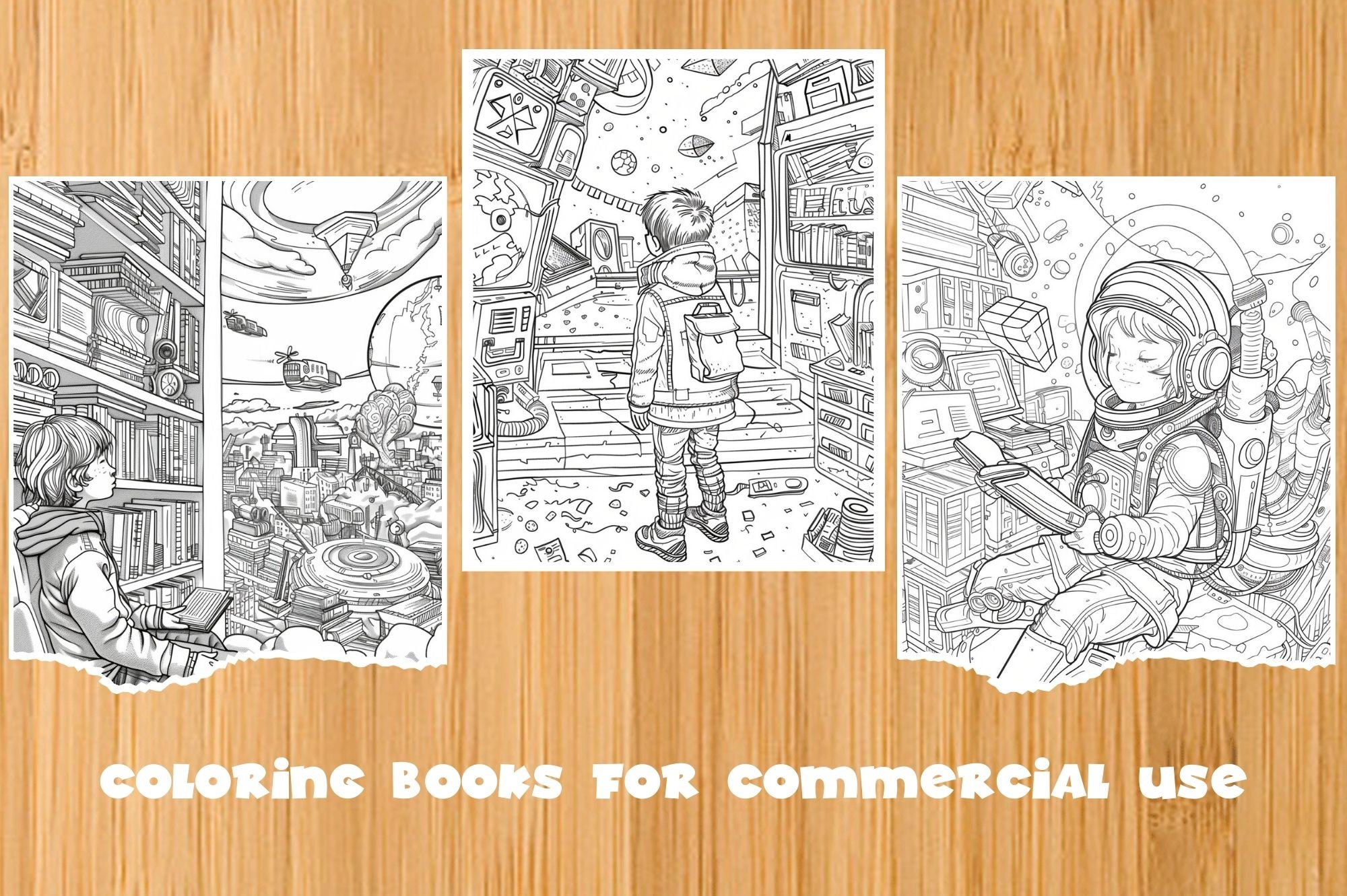 Inside the Rocket Ship Coloring, Digital Download for Adult and Kids ...