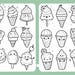 Tiny Summer Ice Cream Digital Coloring Book: Doodle Art (printable PDF ...