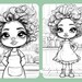 Chibi Coffee Shop Waitress Coloring Book, Black Chibi Waitress Girl ...