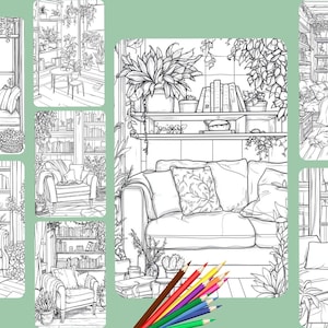 Super Cute Corner Designs of Cozy Coloring Book, Little Corner Coloring ...