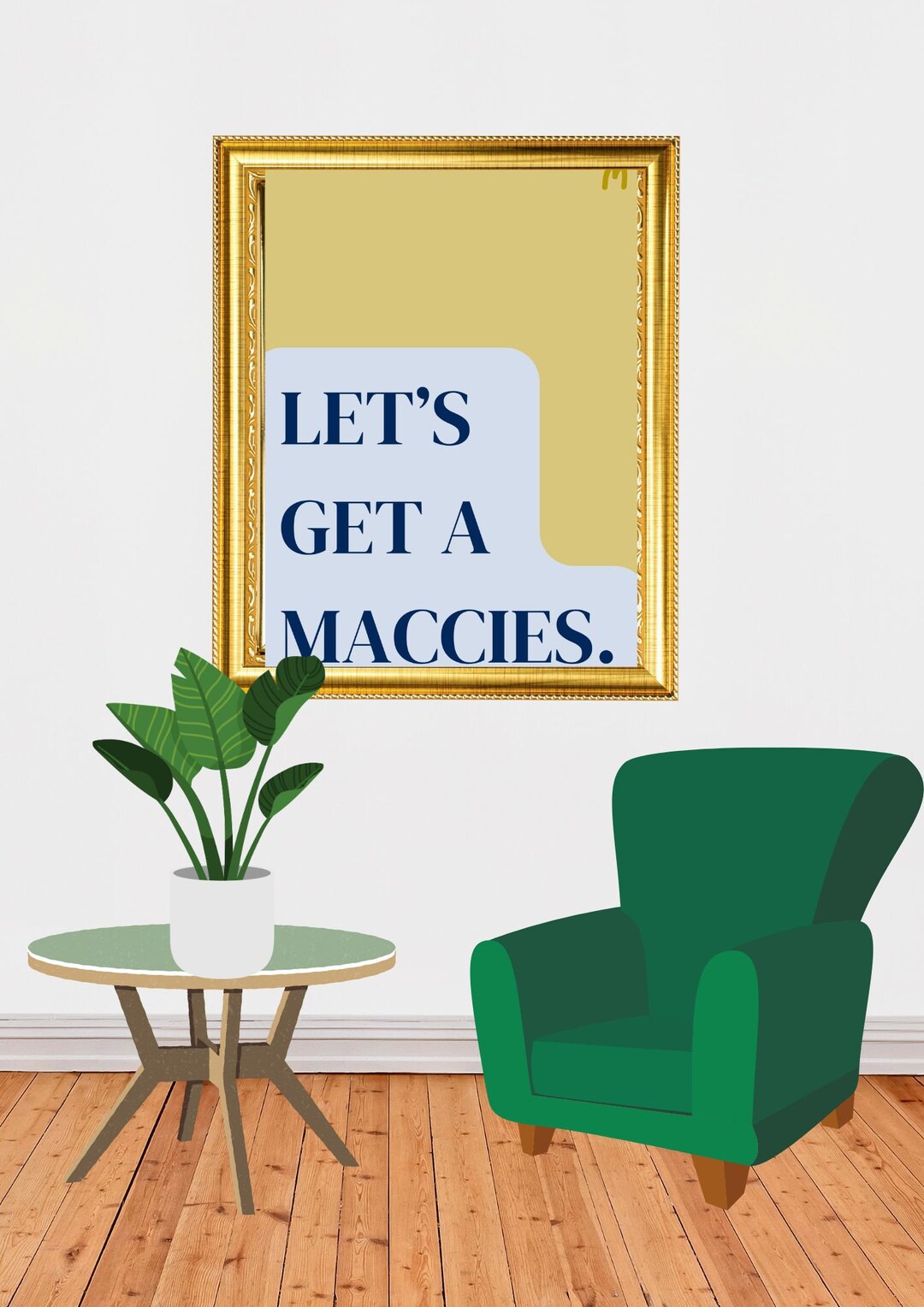 Kitchen Wall Art | Lets Get a Maccies Picture | Decoration | Digital ...