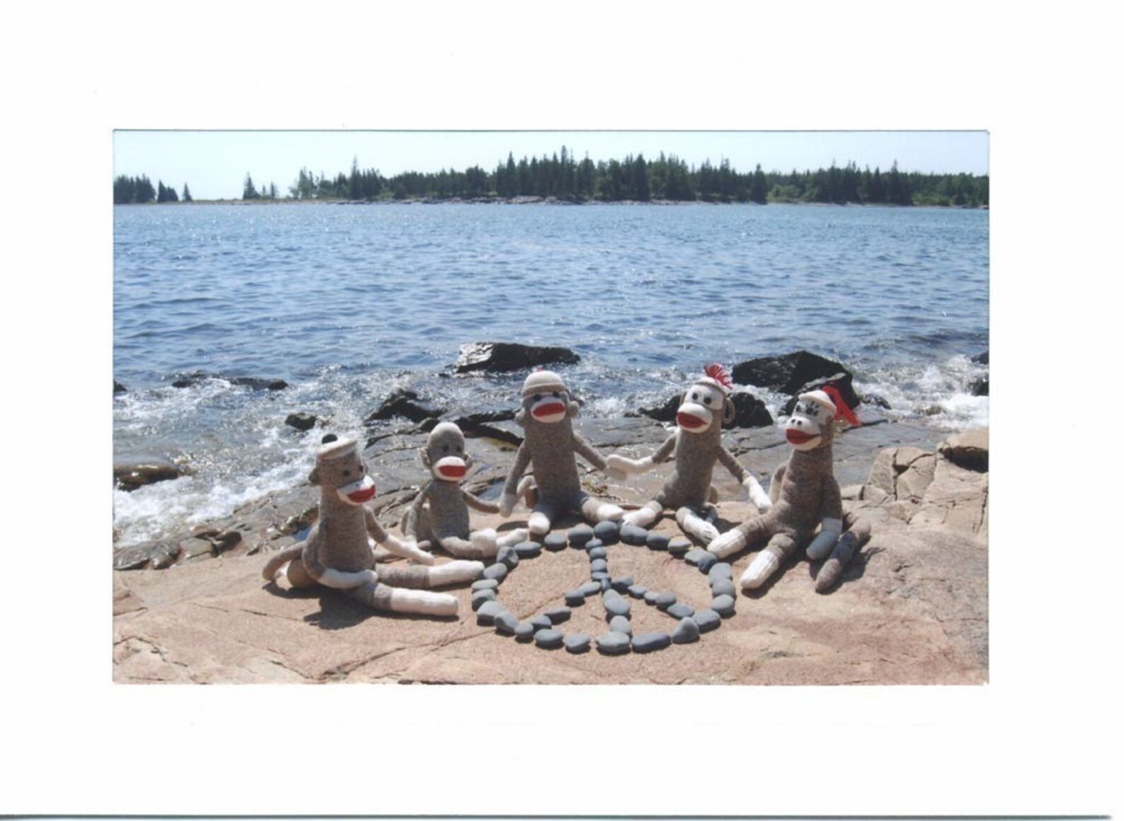 Sock Monkey PEACE Card - Etsy