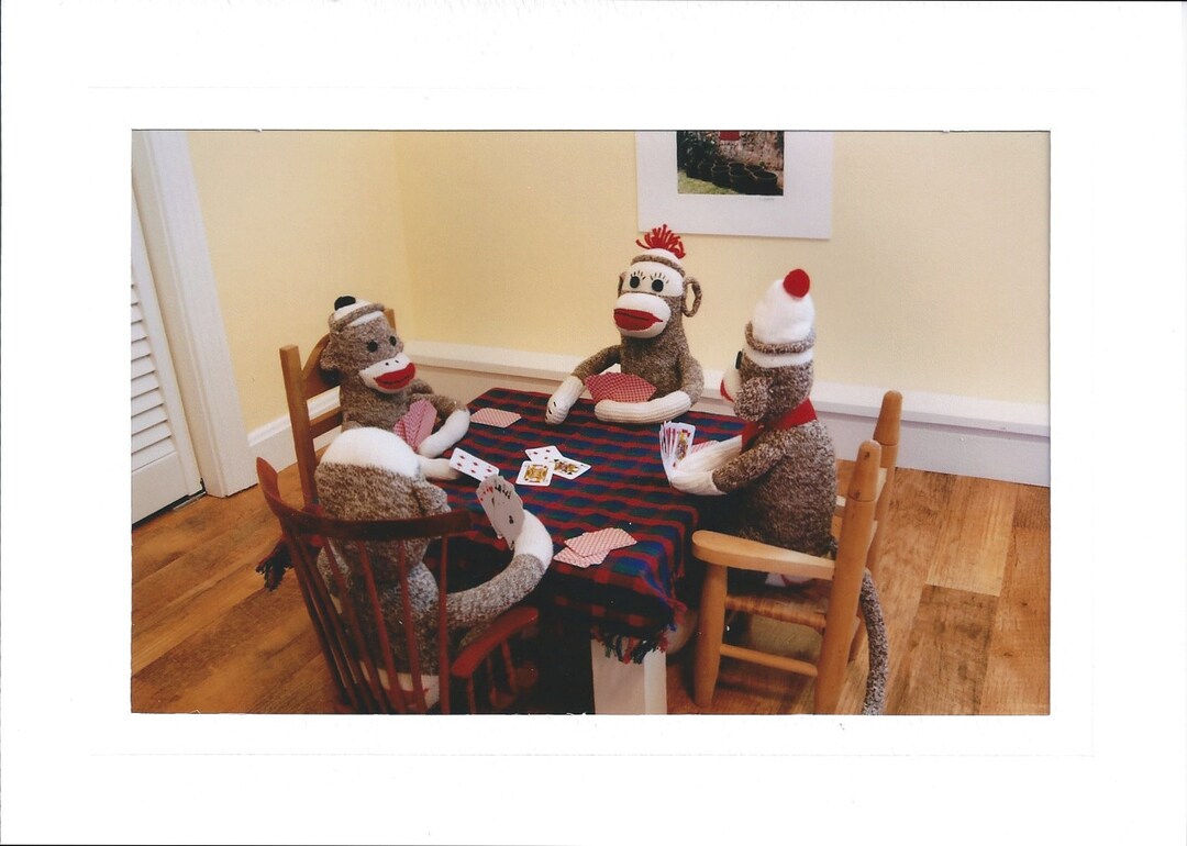 Card Game Sock Monkey Card - Etsy