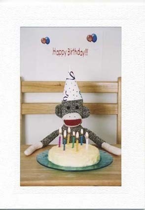 Sock Monkey Birthday Card - Etsy