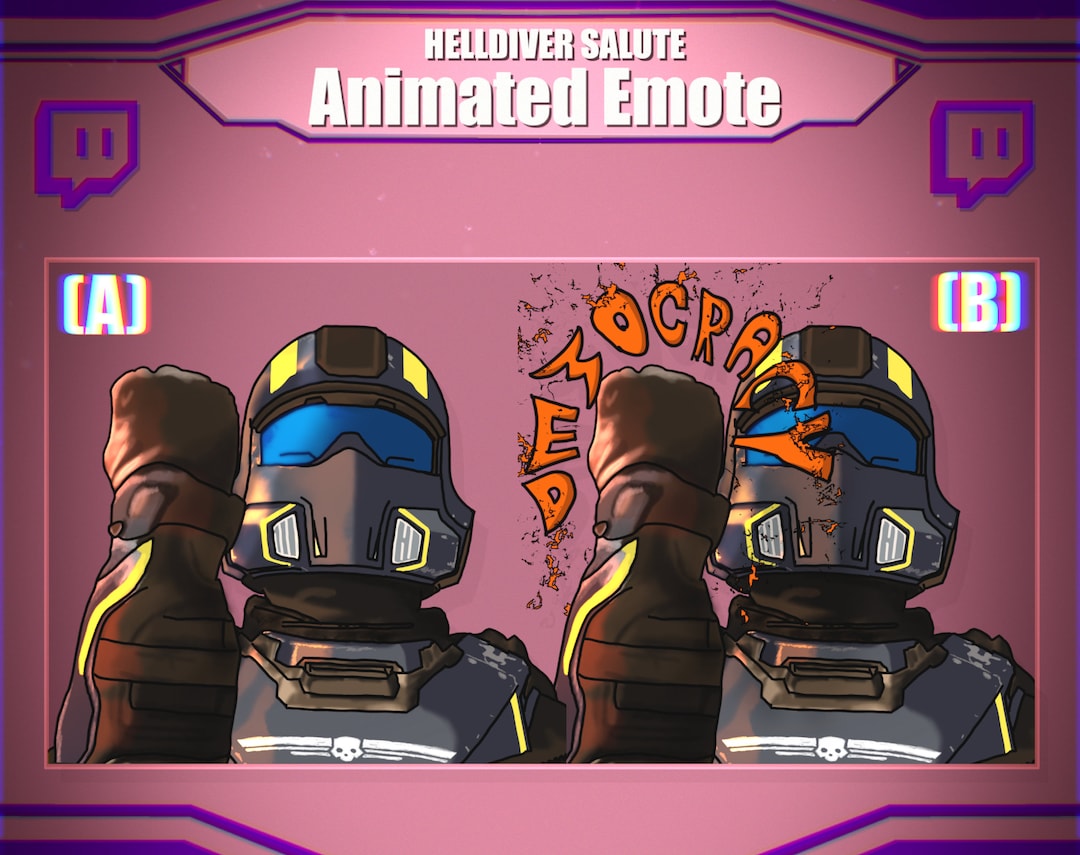 Animated Helldiver Salute Emote, Helldivers, Salute, Twitch, Helldiver ...