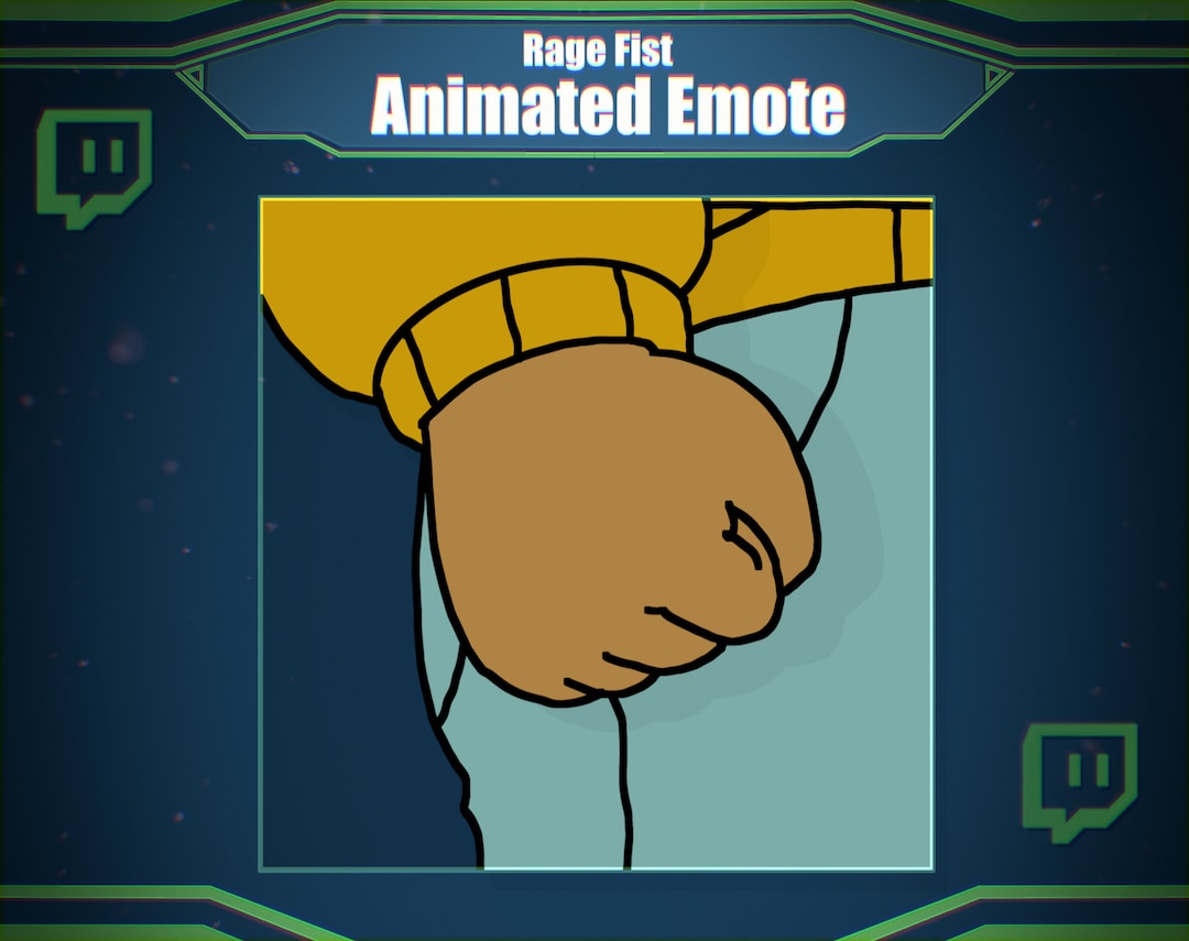 Animated Twitch Emote, Rage Fist Emote, Funny Emote, Meme Emote ...