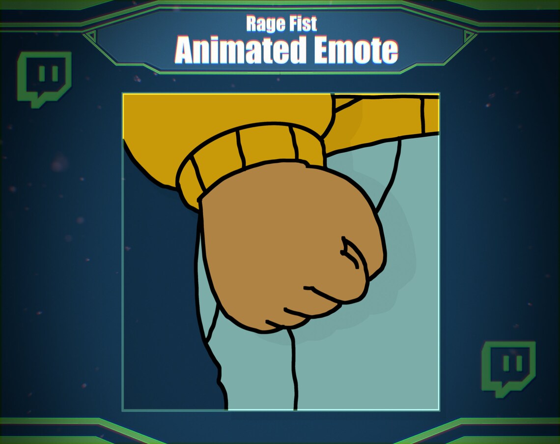 Animated Twitch Emote, Rage Fist Emote, Funny Emote, Meme Emote ...