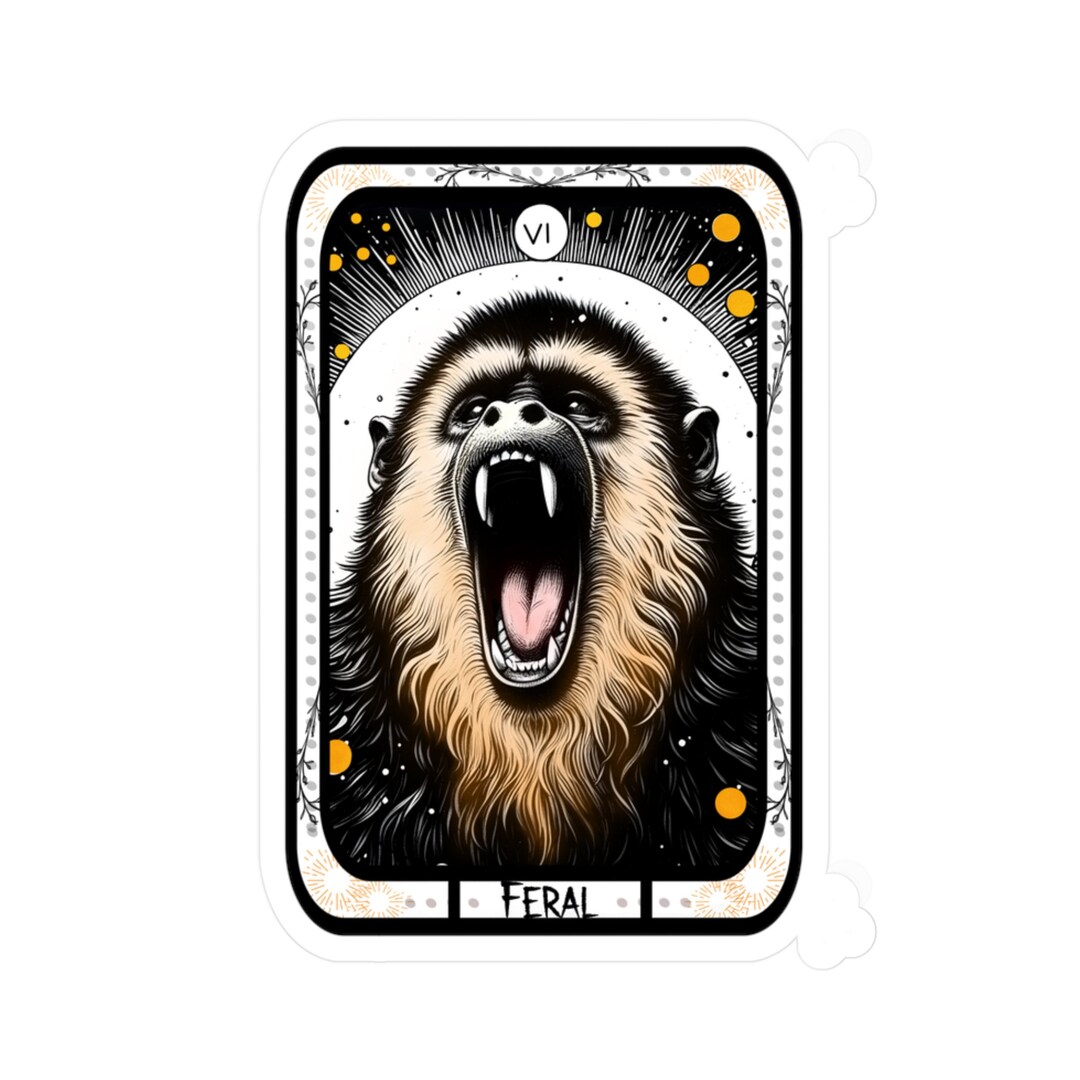 Embrace the Feral Howler/decal, Howler Monkey Sticker, Howler Monkey ...