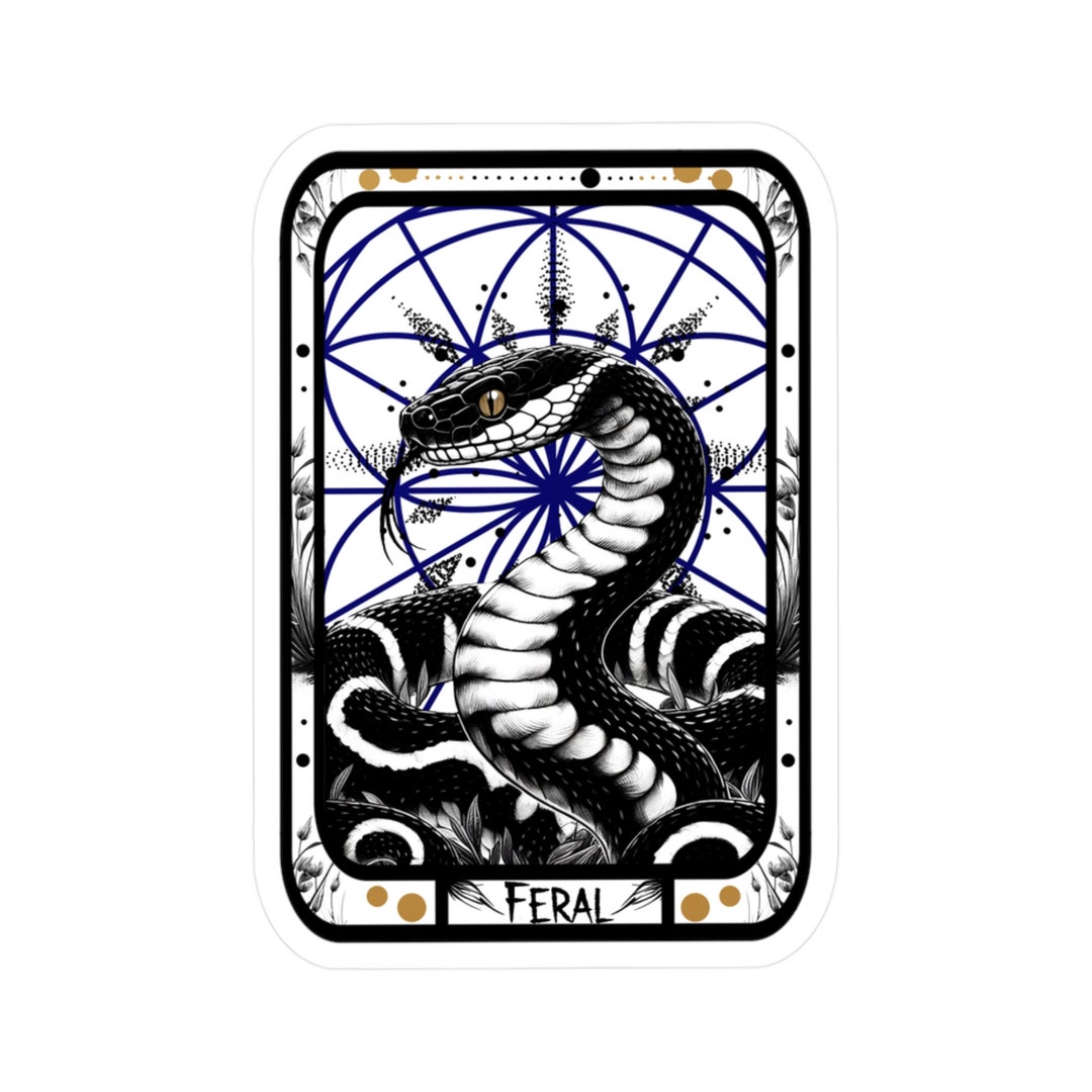 Embrace the Feral Adder/snake, Snake Sticker, Adder, Witchy, Witchcor ...
