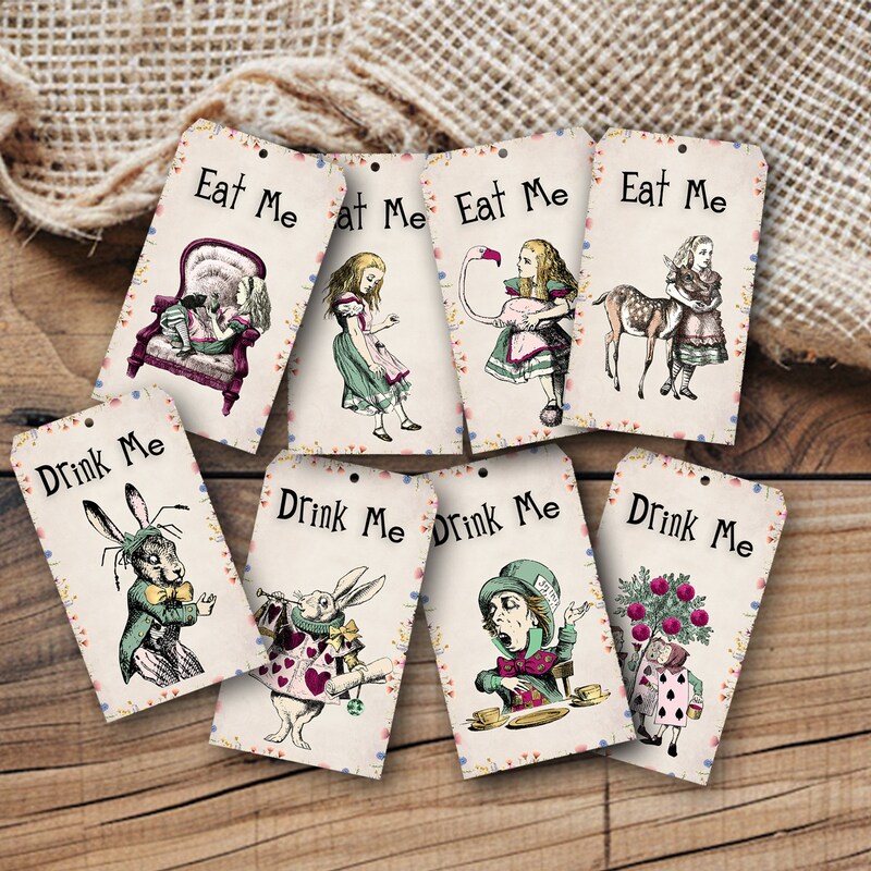 Alice Drink Me Tags - Etsy