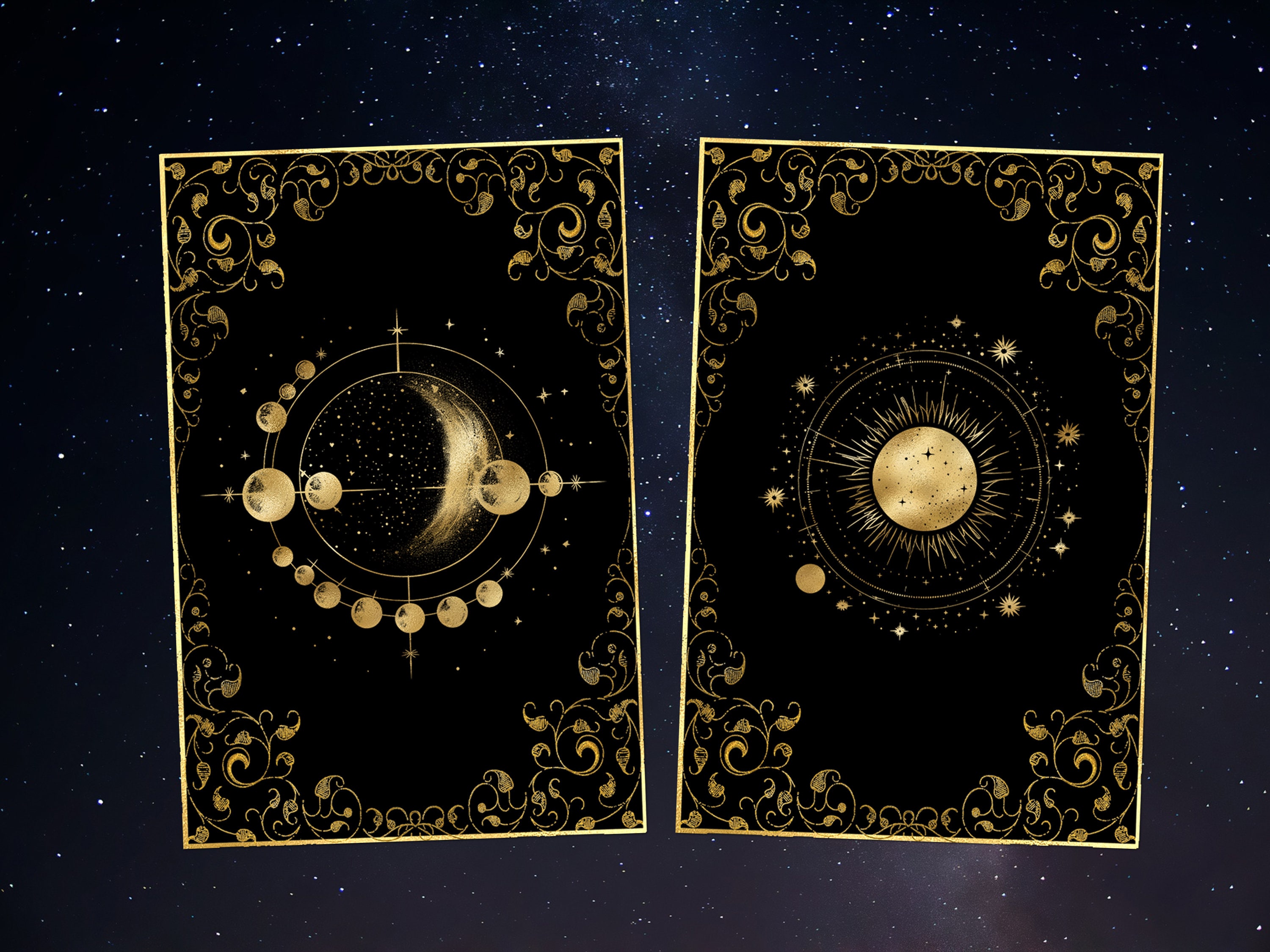 Set of 8 Celestial Bodies ATC Cards - Etsy