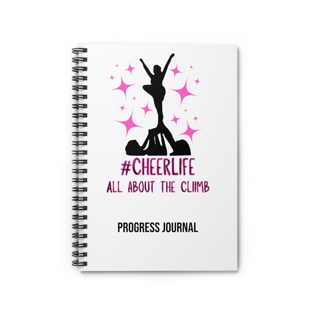 Progress Journal, Cheer, #cheerlife, Flyers, Bases, Stunt Group, Stretch, Spiral Notebook ...