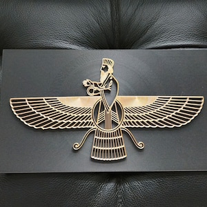 Zoroastrian Faravahar Fravahar Symbol Ahura Mazda Wall Art Winged Eagle ...