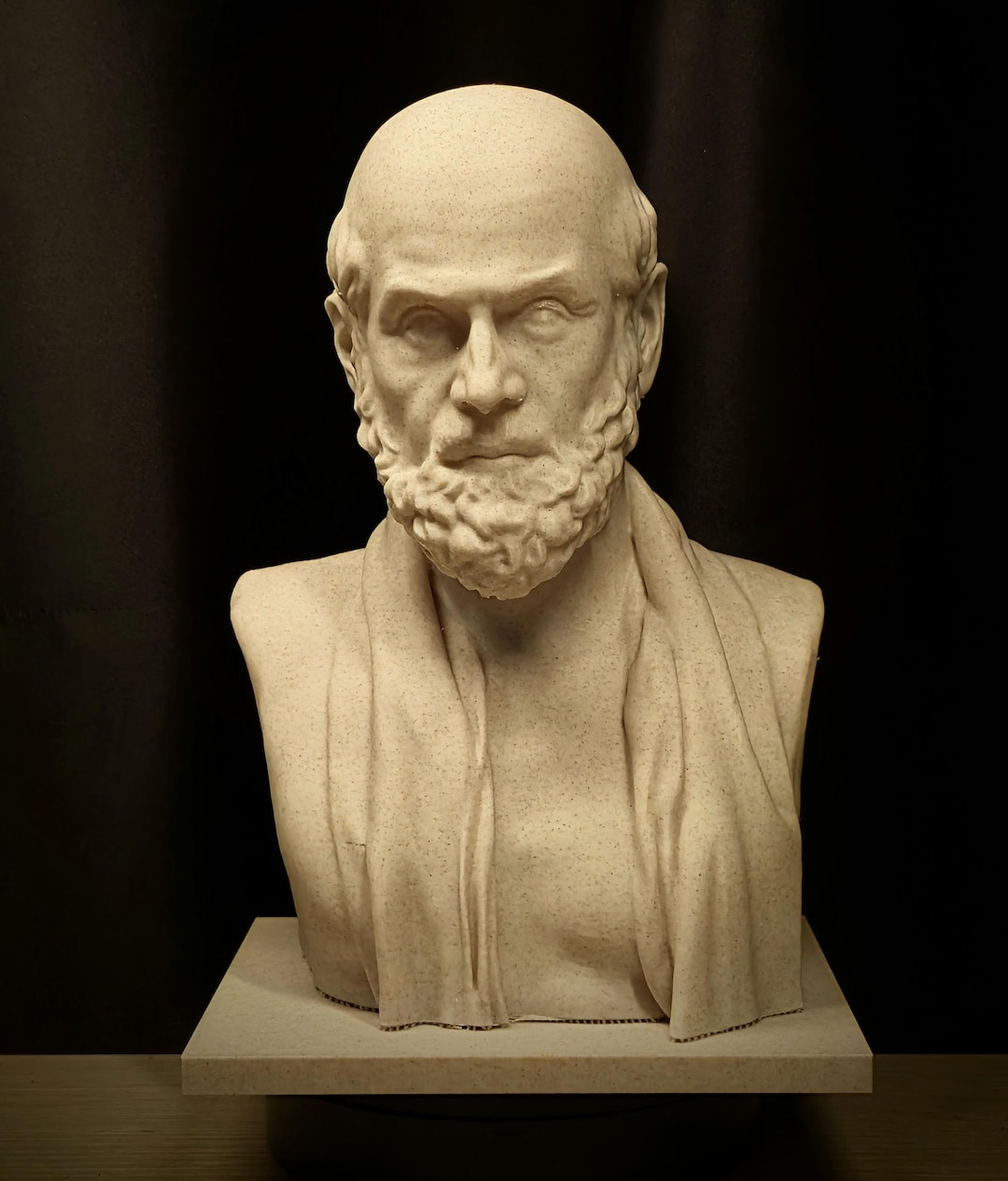 Hippocrates Bust – Ancient Greek Physician Sculpture – Marble Composite ...