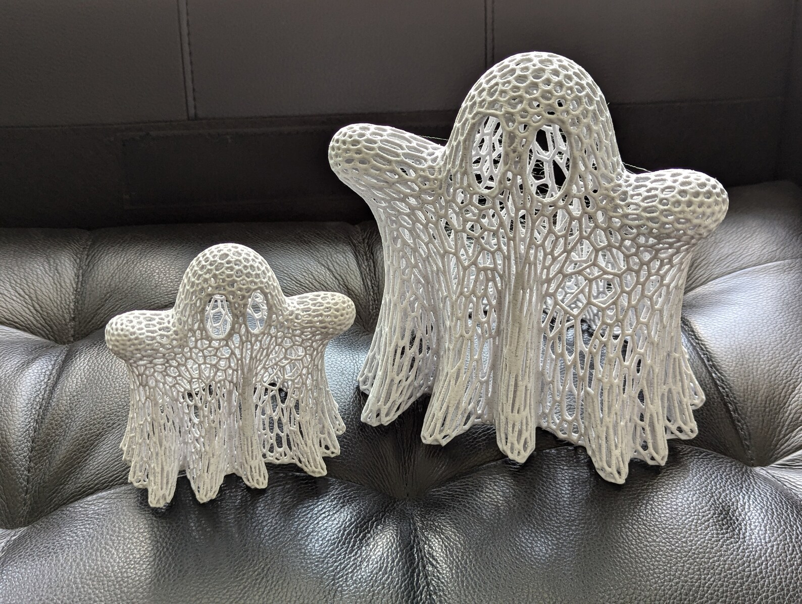 Intricate 3D Printed Lace Ghost Sculpture Cute and Spooky Unique ...