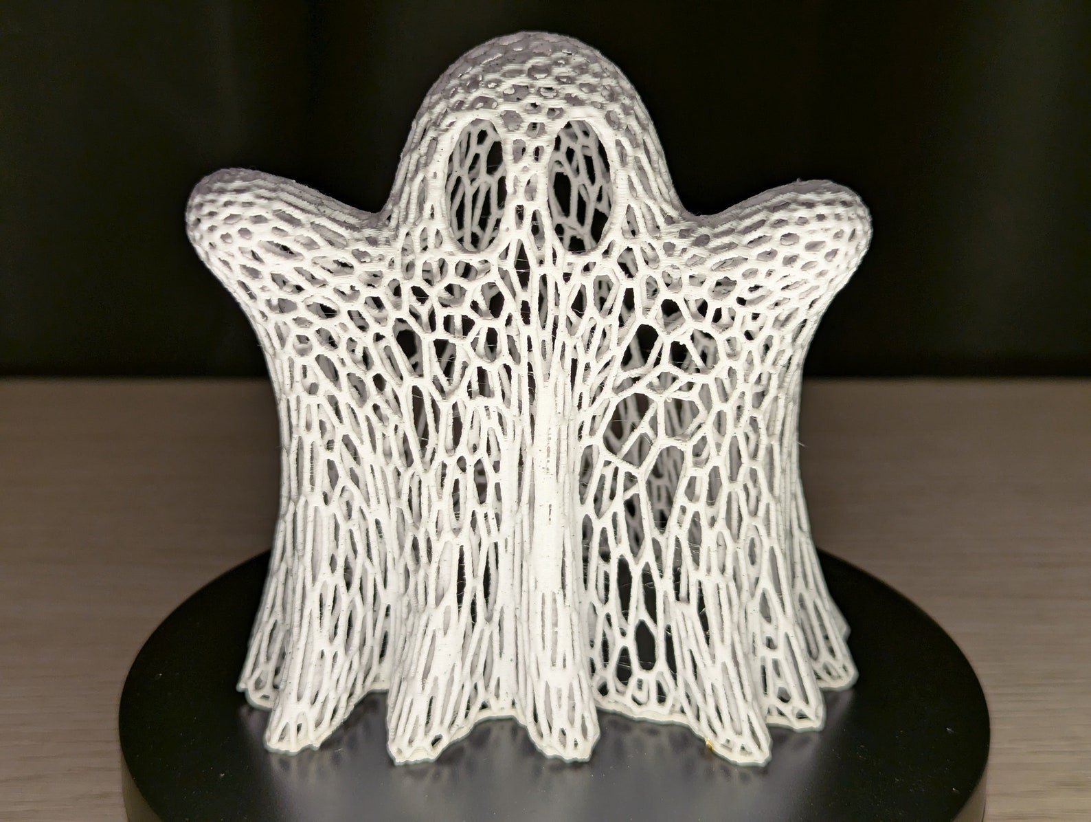 Intricate 3D Printed Lace Ghost Sculpture Cute and Spooky Unique ...