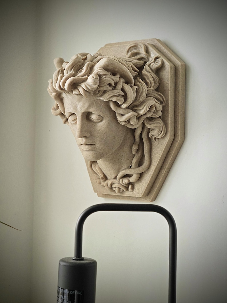 Medusa Head Wall Sculpture - Ancient Greek Wall Art - Classical Greek ...
