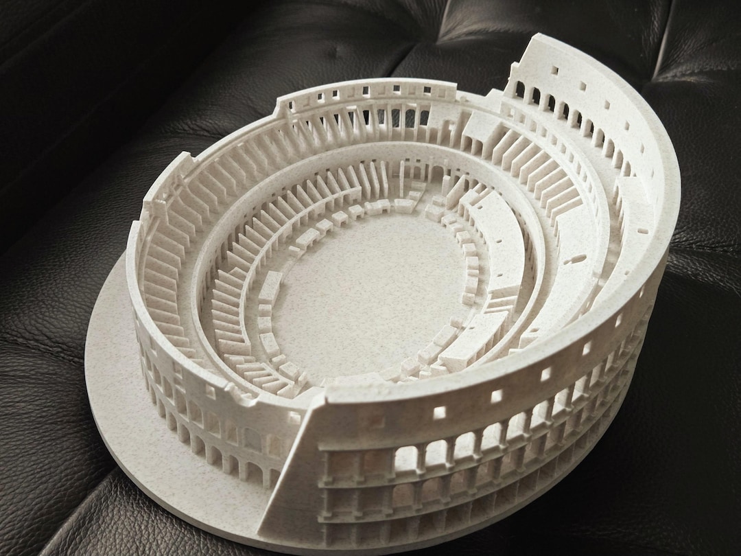 Colosseum Architectural Model: Marble-effect Ancient Rome Sculpture (10 ...