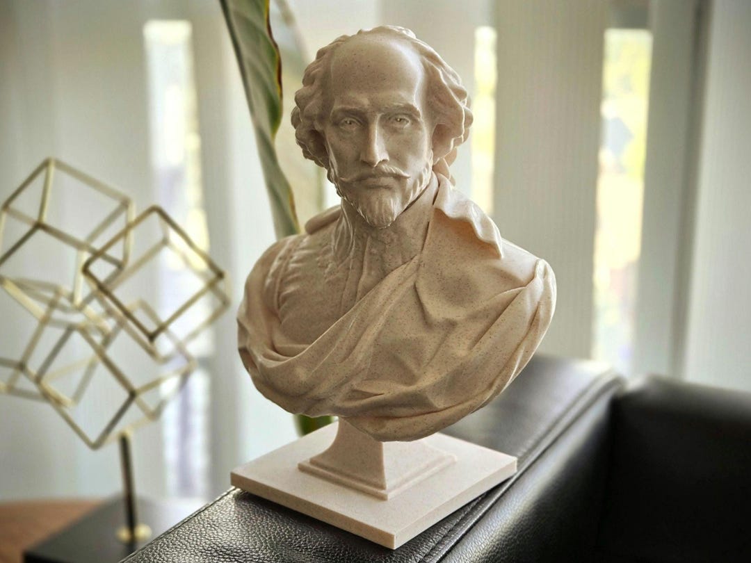 William Shakespeare Bust - Handcrafted Marble Composite Sculpture ...