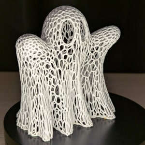 Intricate 3D Printed Lace Ghost Sculpture Cute and Spooky Unique ...