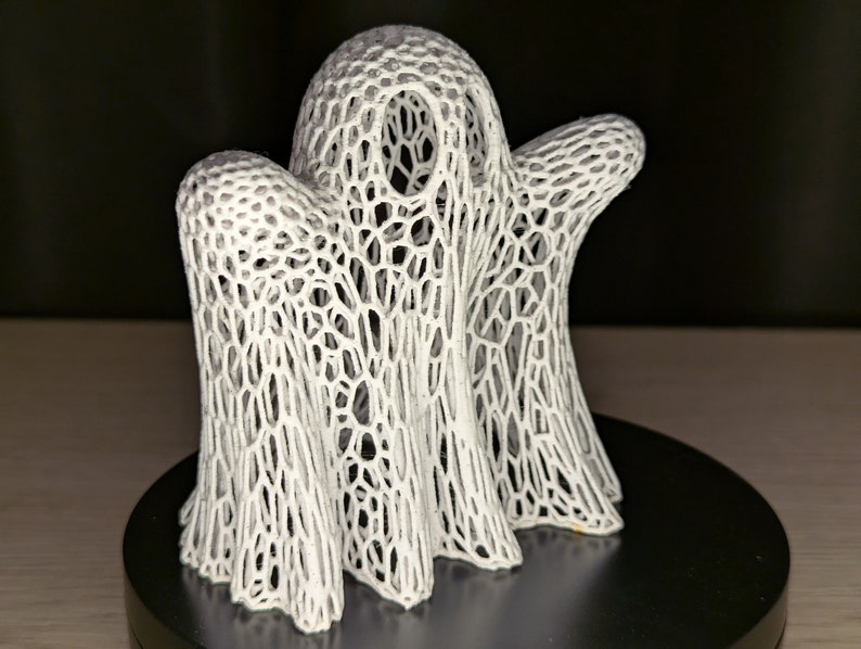 Intricate 3D Printed Lace Ghost Sculpture Cute and Spooky Unique ...