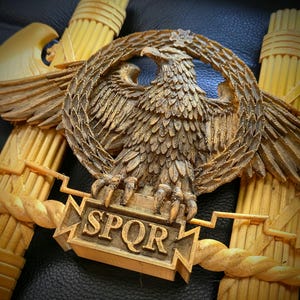 Roman Standard Fasces Eagle Emblem Insignia S.P.Q.R. Senatus Populusque ...